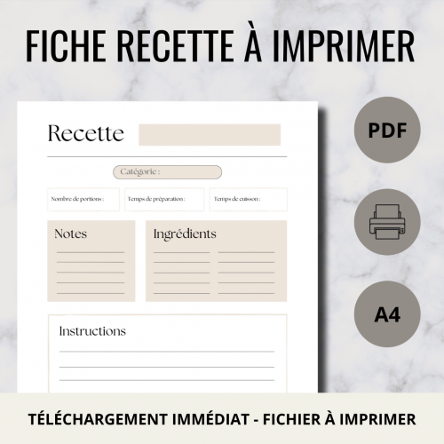 Fiche recette à imprimer – 10 coloris - Juliette Rivkah | Blog de ...